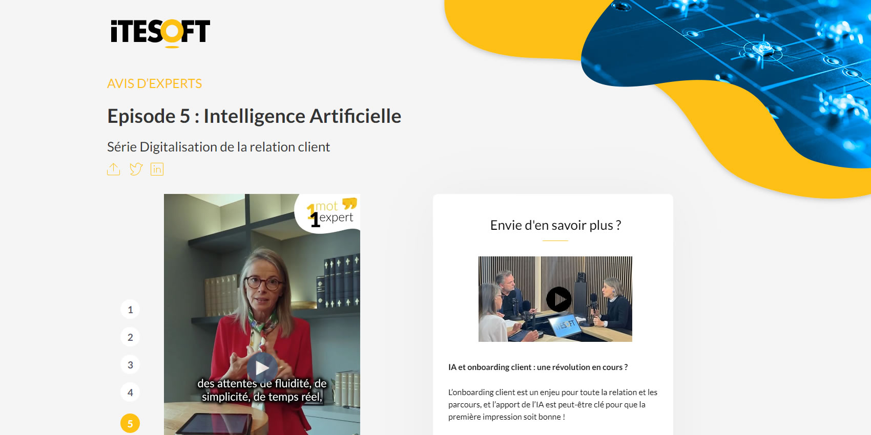 1 mot 1 expert : Performance & IA - Digitalisation de la relation...